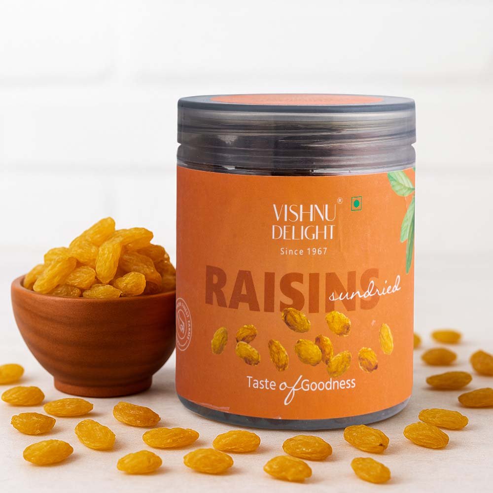 Premium Green Raisins – 200g Jar | Vishnu Delight